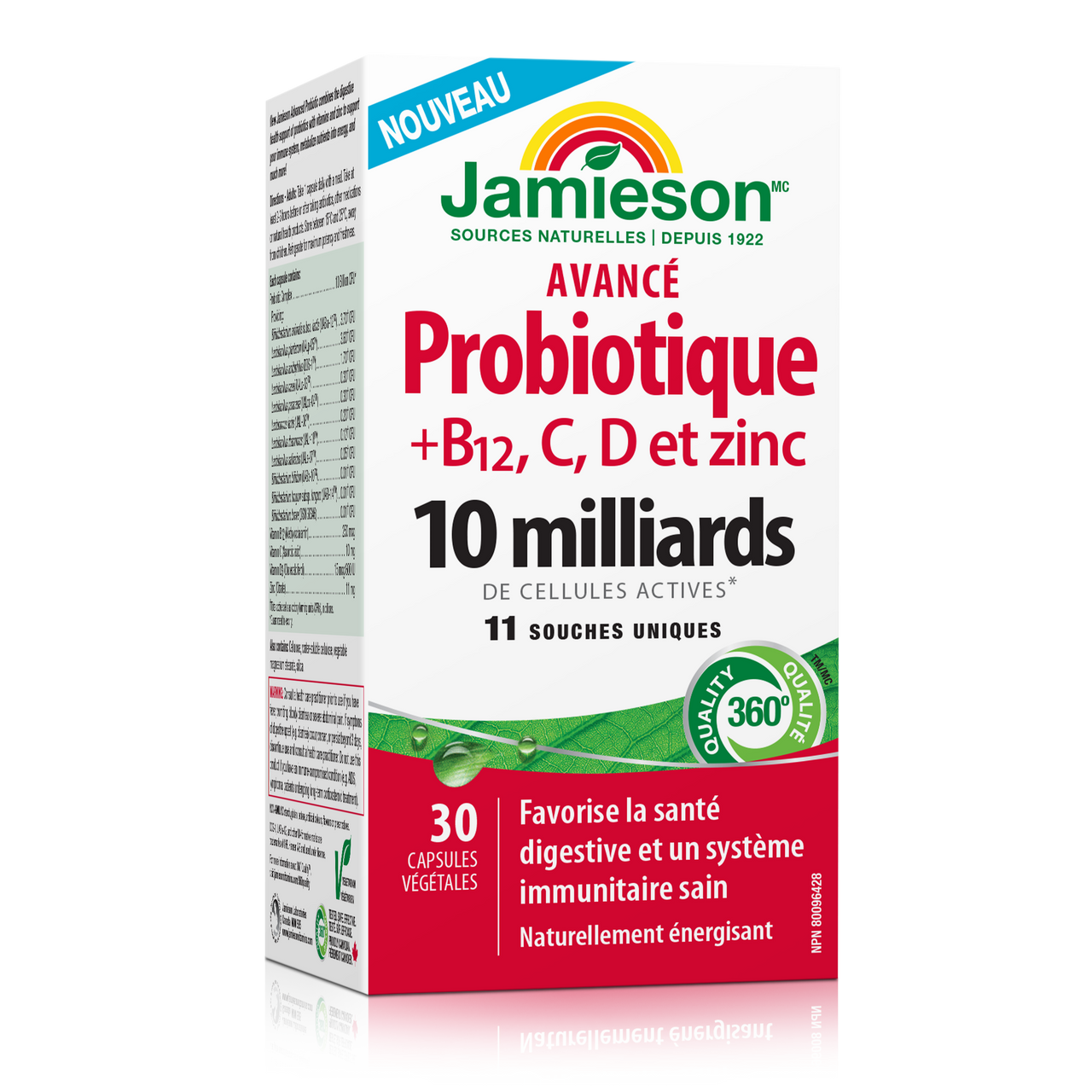 Advanced Probiotic + Vitamins B12, C, D, & Zinc – Jamieson Vitamins