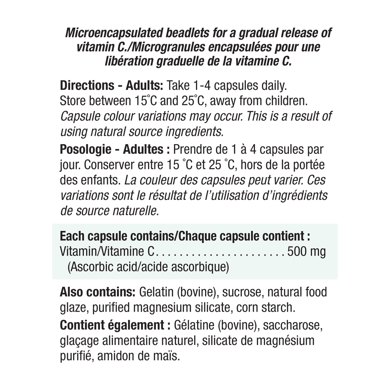 Vitamin C 500 mg | Timed Release | Capsules – Jamieson Vitamins