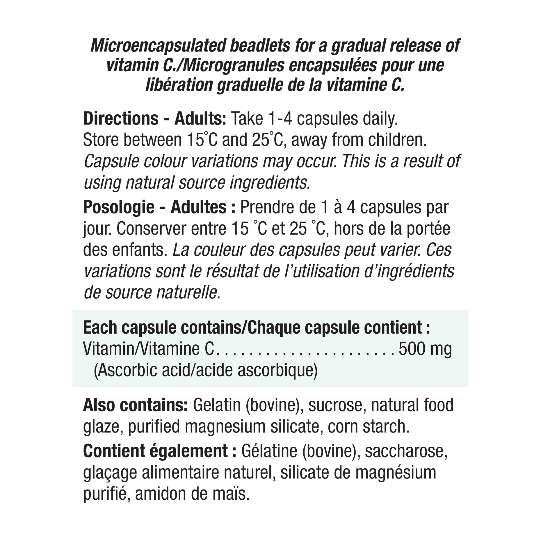 Vitamin C 500 mg | Timed Release | Capsules – Jamieson Vitamins