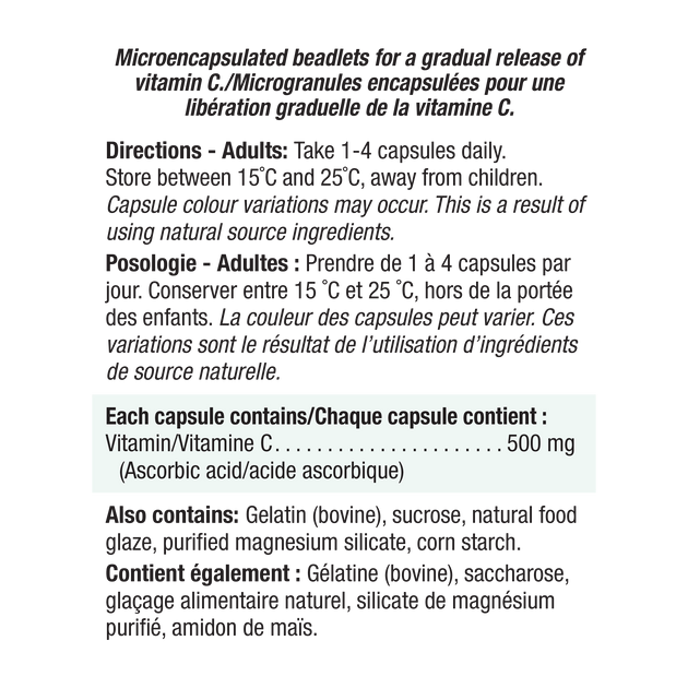 Vitamin C 500 mg | Timed Release | Capsules – Jamieson Vitamins