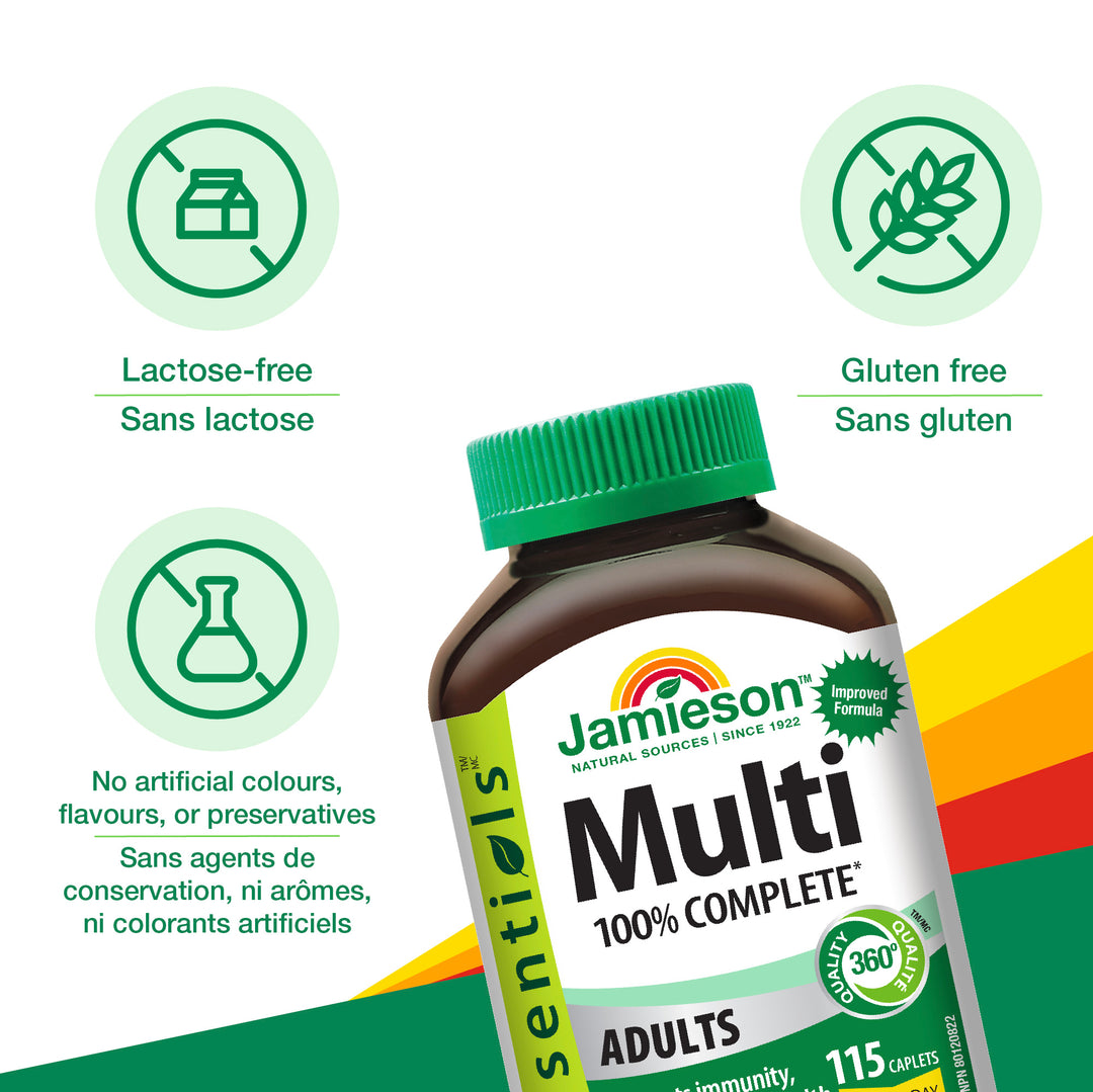 Jamieson 100% Complete Multi for Adults | Daily Multivitamin – Jamieson ...