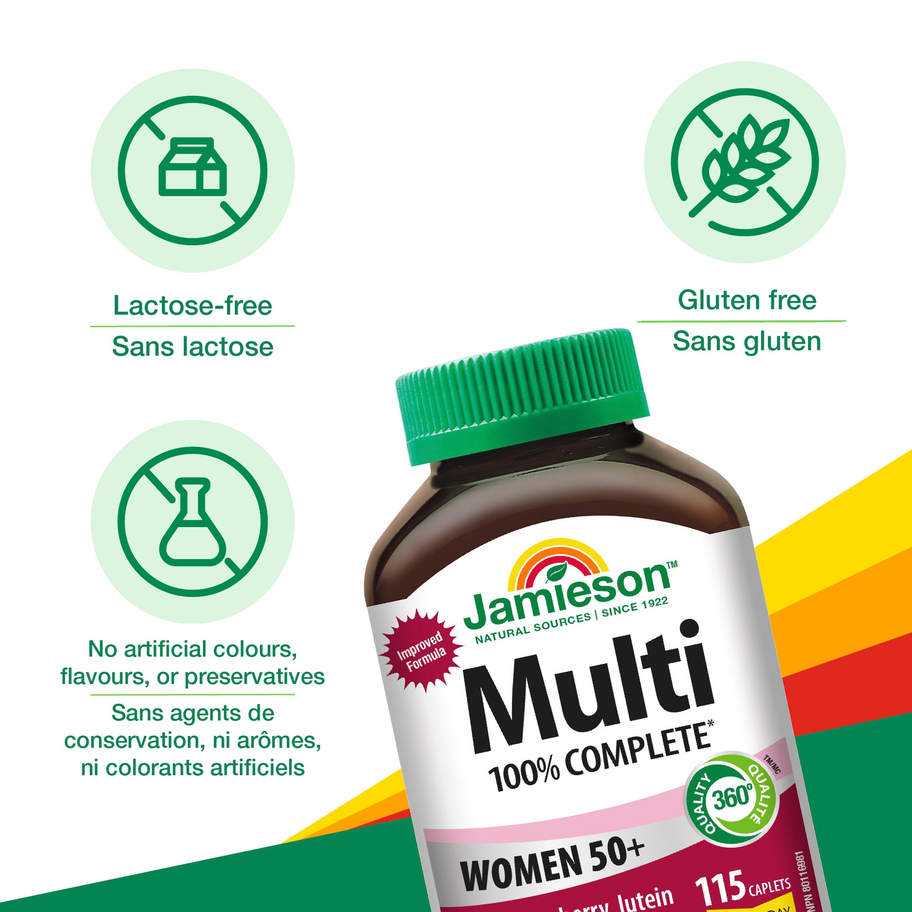 Jamieson 100% Complete Multi for Women 50+ | Daily Multivitamin ...