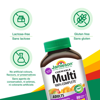 Jamieson 100% Complete Multi Chewable | Adult Multivitamin – Jamieson ...