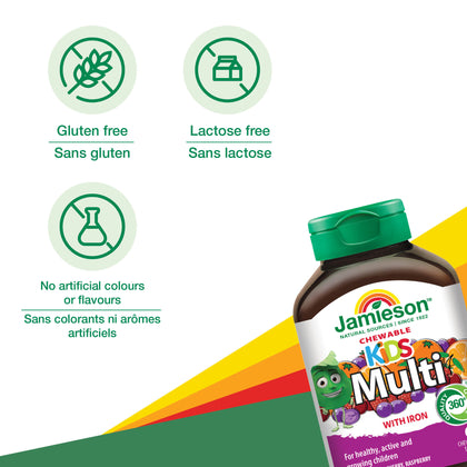 Jamieson Multivitamin for Kids Chewables | Daily Kids’ Vitamin Support ...