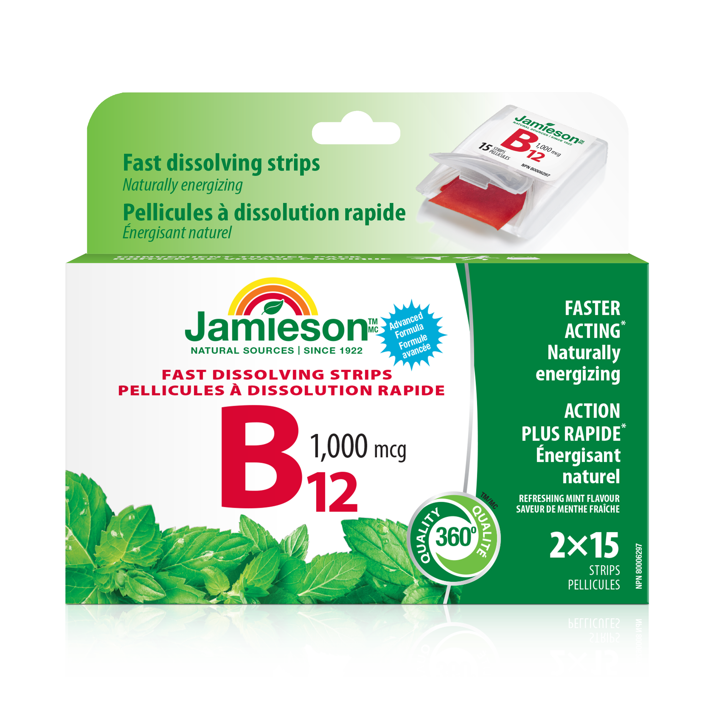 Jamieson Vitamin B12 Fast Dissolving Strips 1,000 mcg – Jamieson Vitamins