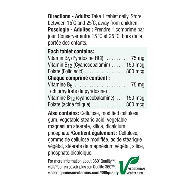 Vitamin B6, Vitamin B12 & Folic Acid – Jamieson Vitamins