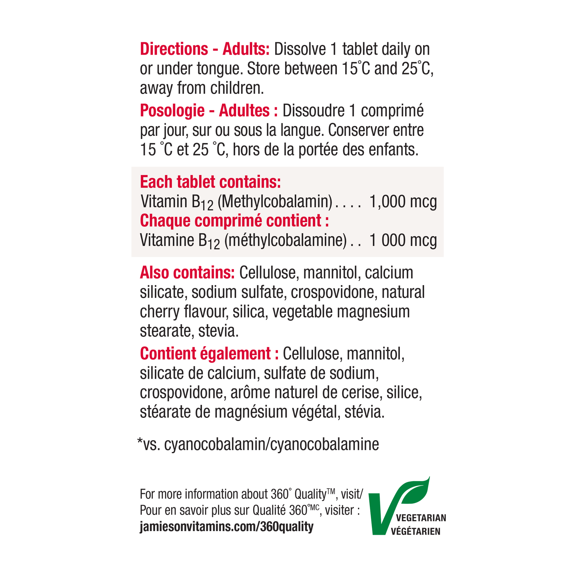 Vitamin B12 | Fast-Dissolving – Jamieson Vitamins