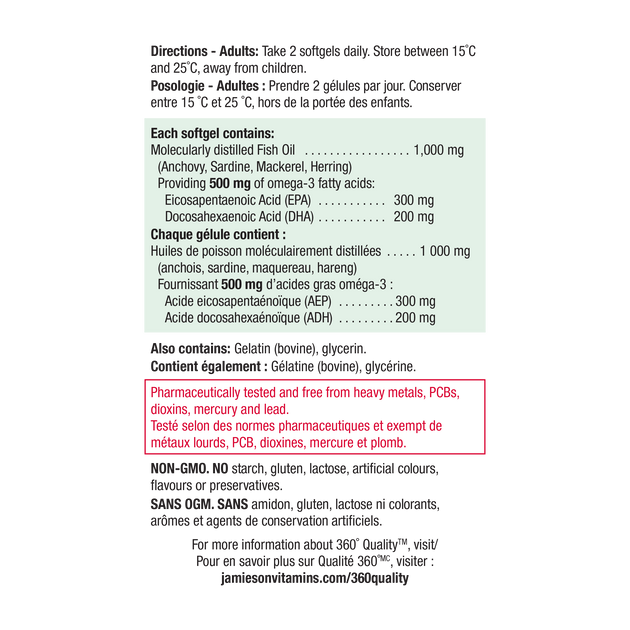 Omega-3 Select 1,000 mg – Jamieson Vitamins