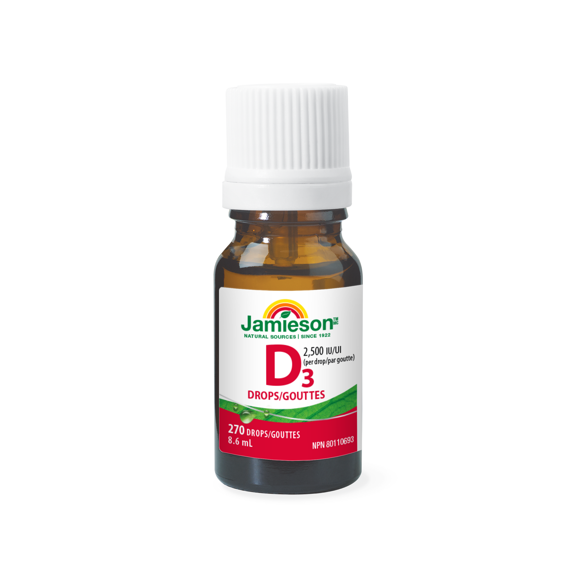 Vitamin D3 2,500 IU Drops – Jamieson Vitamins
