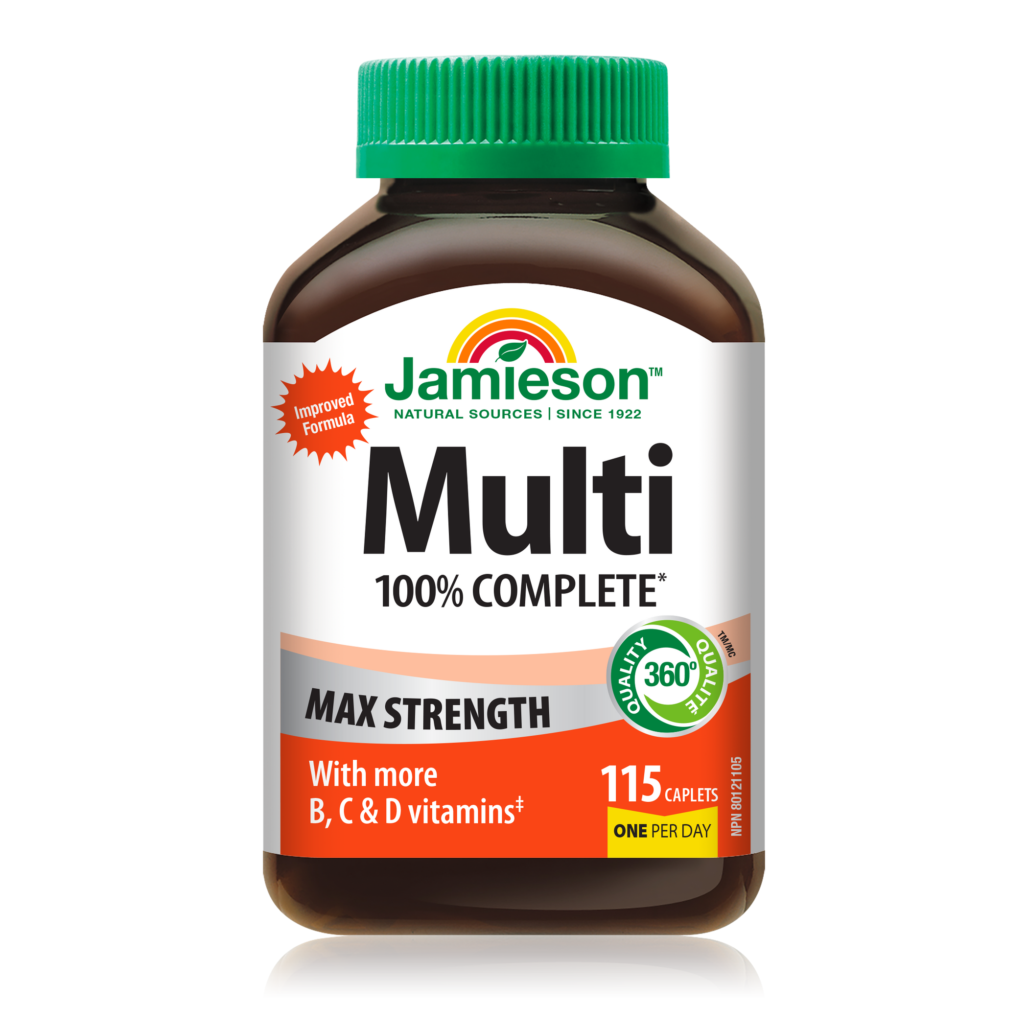 Jamieson 100% Complete Max Strength Multivitamin for Active Adults ...