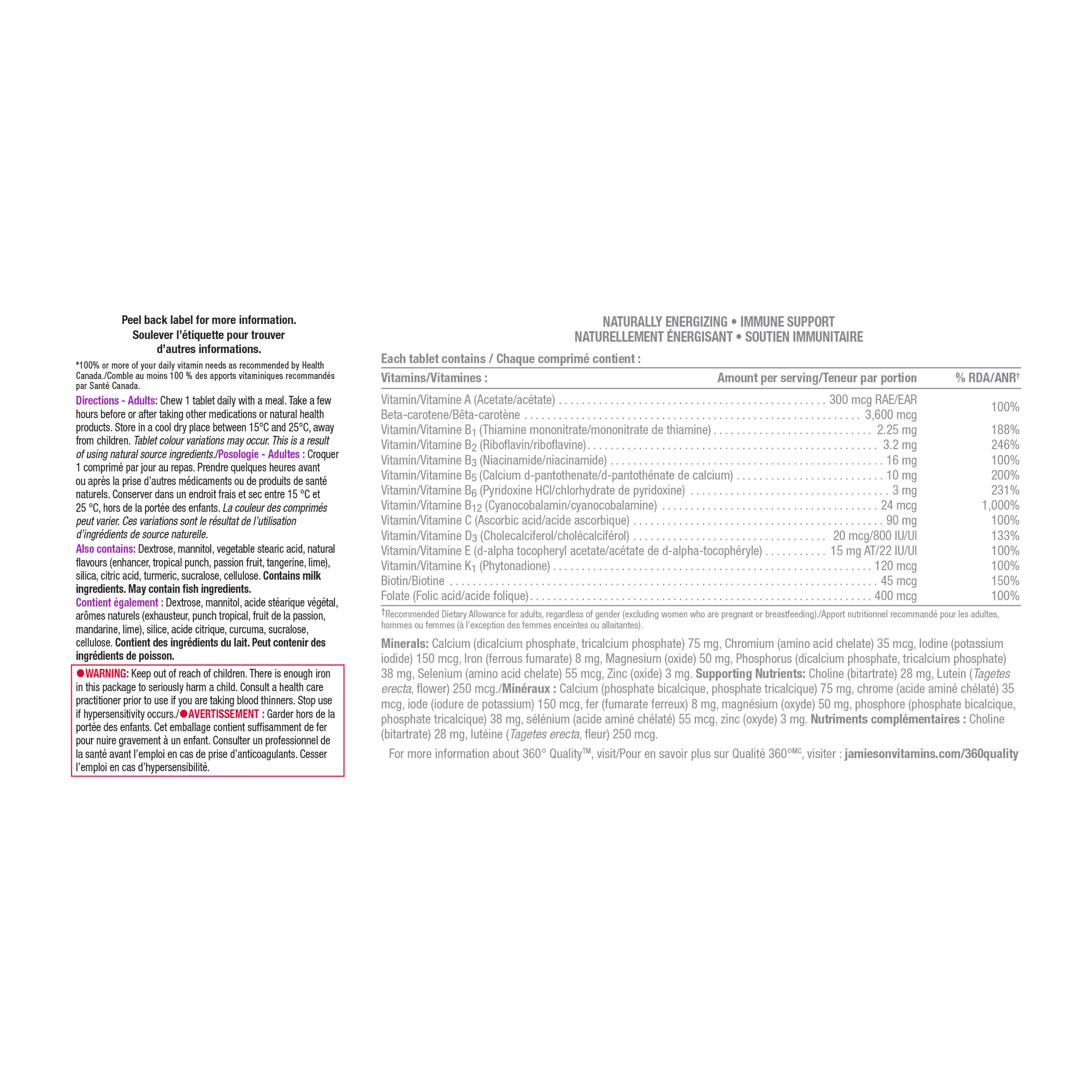 100% Complete Multi Chewable – Jamieson Vitamins
