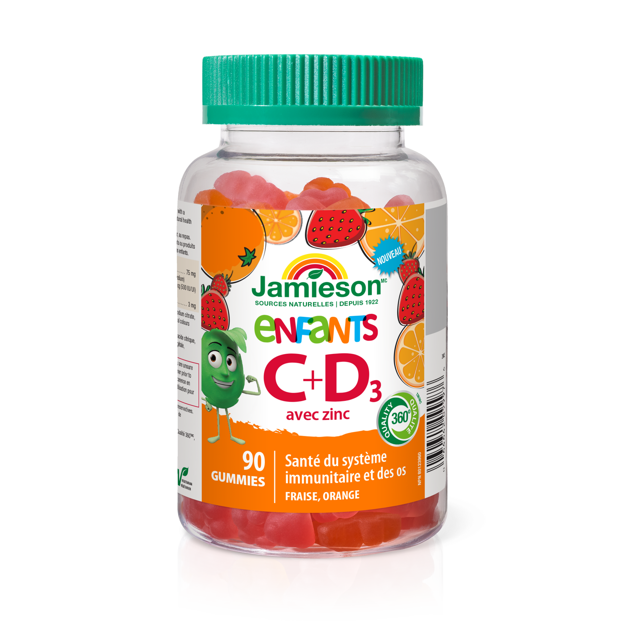 Jamieson Kids Vitamin C + D3 Gummies with Zinc | Immune Support ...